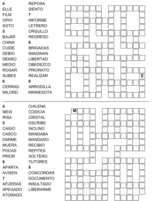 Palabras Cruzadas (Cruzadas Pasatiempos) para imprimir - Smart Puzzle Books